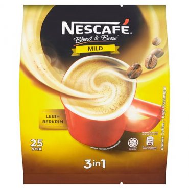 Nescafé Blend & Brew Mild 3 in 1 Premix Coffee 25 Stick Packs x 19g ...