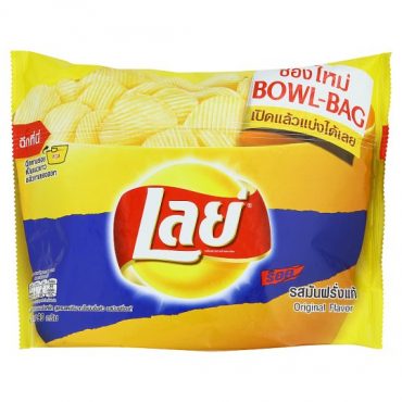 Lay’s Bowl-Bag Original Flavor Saturated Formula Ridge Potato Chips 90g ...