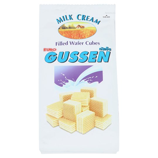 Gussen Milk Cream Filled Wafer Cubes 100g – AsianSnacks
